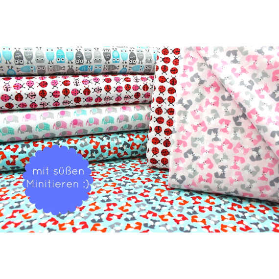 Stoff - Ladybugs - Rot - Robert Kaufman