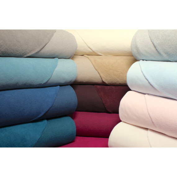 Teddy Stoff - Grau - Bio-Baumwolle - Kuschelstoff