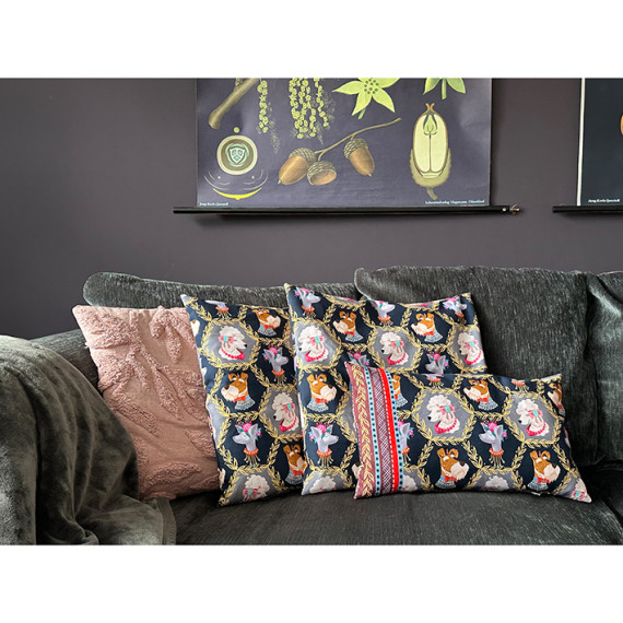 Bio-Canvas - Feste Baumwolle - Woof - Bling Bling - Stahlblau/Senfgelb ...