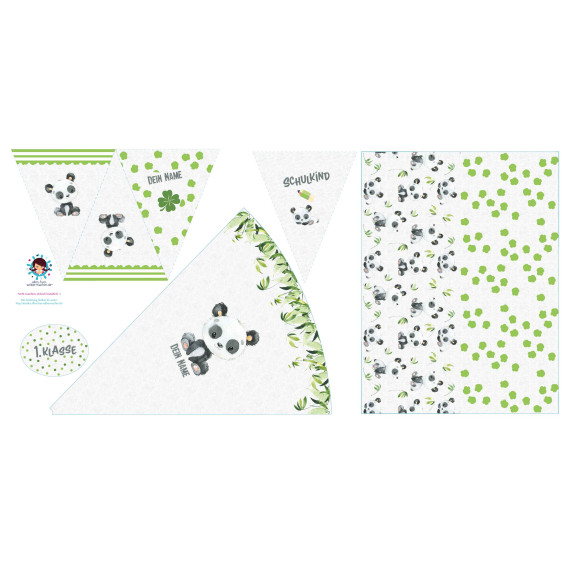 DIY-Nähset Schultüte - Panda Payton - zum selber Nähen