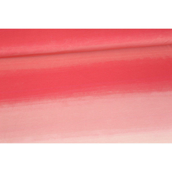 Jersey - Aquarell Verlauf - Color Gradient - Lachsrosa - Living for Fabrics