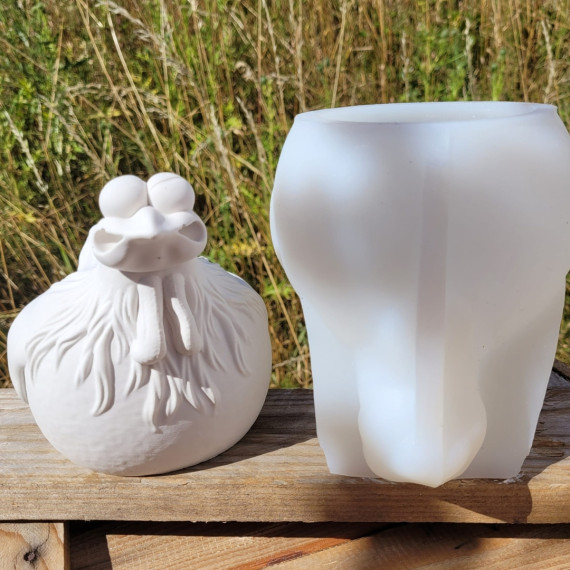 Silikon - Gießform - Crazy Chicken - Nr. 2 - vielfältig nutzbar