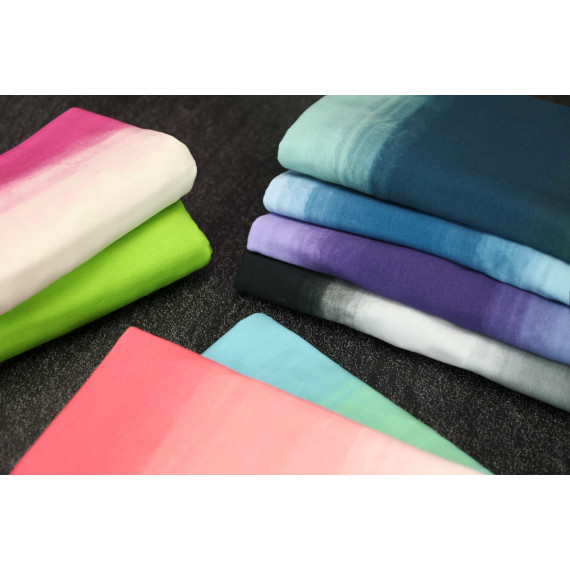 Jersey - Aquarell Verlauf - Color Gradient - Lachsrosa - Living for Fabrics
