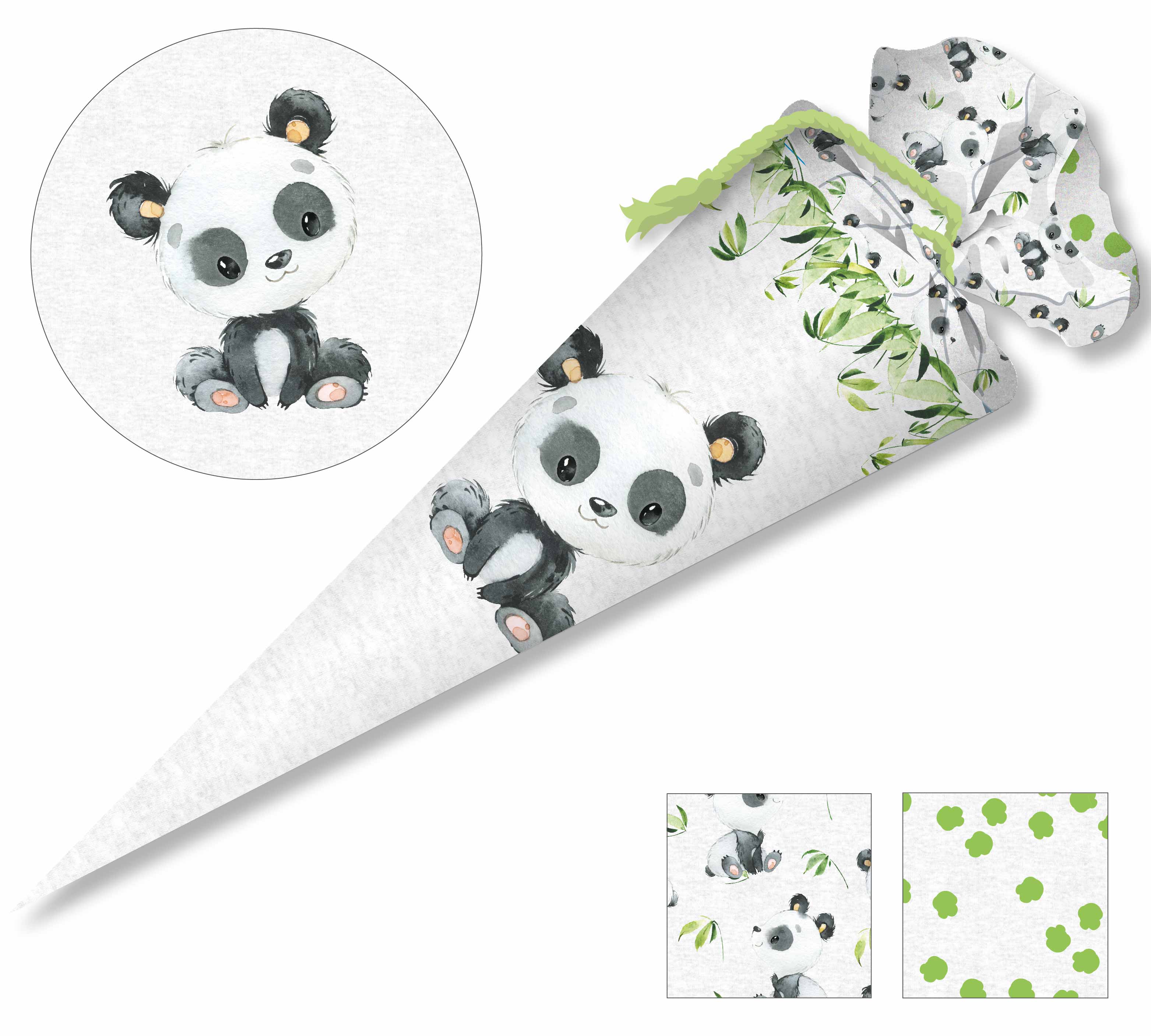DIY-NÄHSET SCHULTÜTE - GESCHWISTERTÜTE - PANDA PAYTON