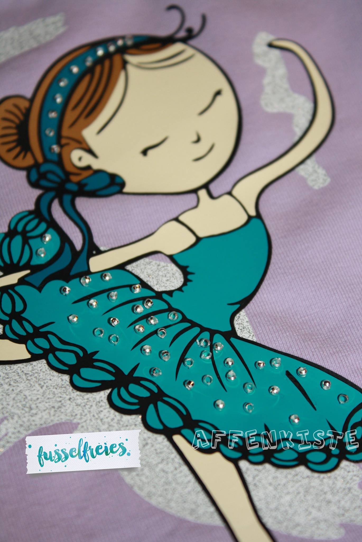 Plotterdatei Serie Ballerina Ballett Aquarellstil Fusselfreies