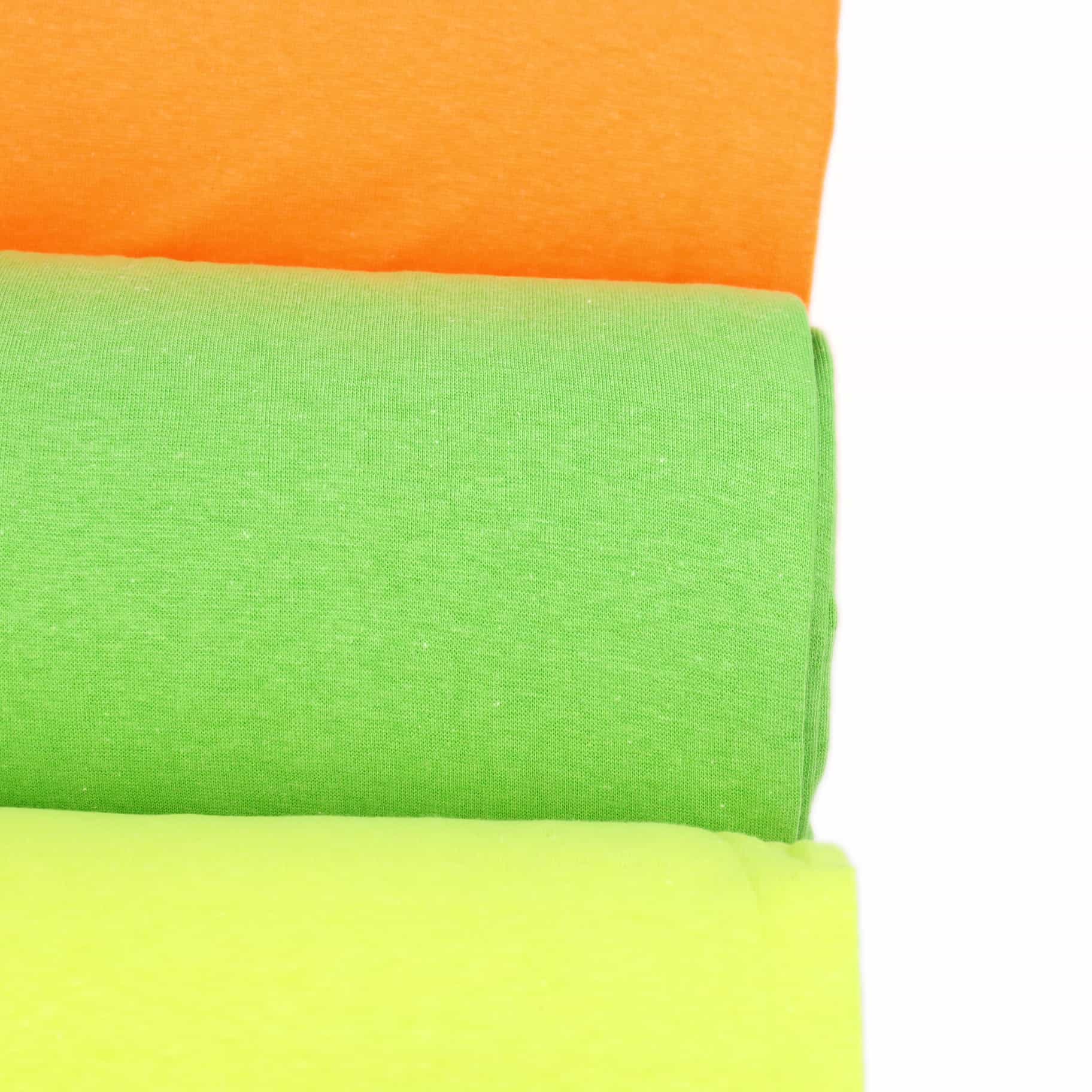 Glattes Bündchen - Neon - Uni - Neongrün